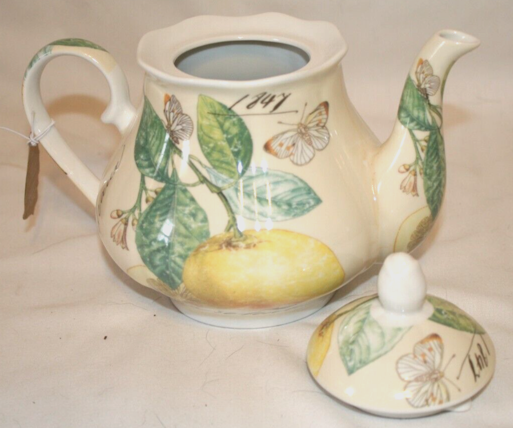 Kent Pottery Ashley Grace Collection Lemon Porcelain Teapot & Lid New ...