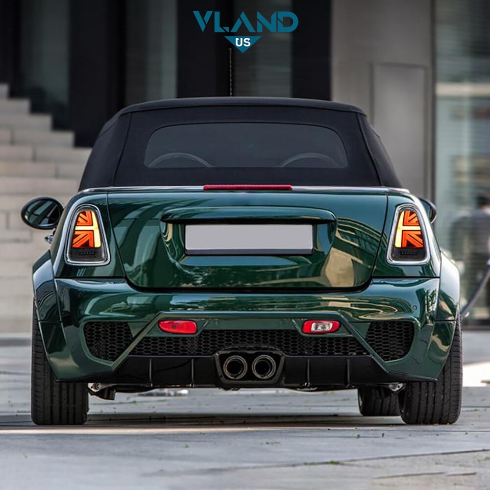 VLAND BLACK CLEAR FULL LED Tail Lights For 2007-2015 Mini Cooper R56 ...