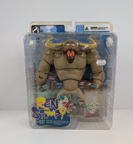Ren and Stimpy Palisades Shaven Yak Figure Invisible Log Blammo 2004 ...