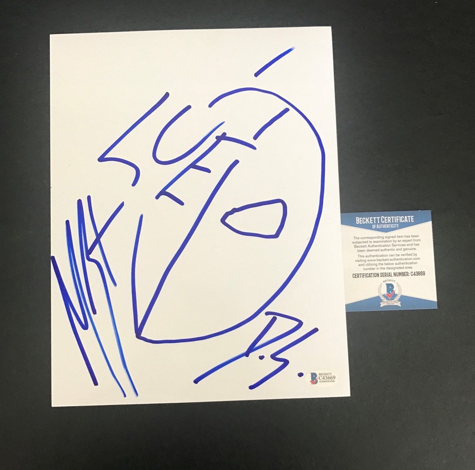 ARROW MANU BENNETT HAND DRAWN 8X11 SKETCH SIGNED AUTHENTIC AUTOGRAPH ...