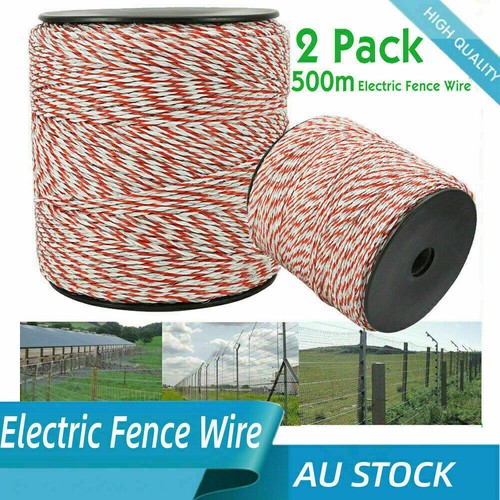 2X Electric Fence Bungee Shock Cord Poly Rope Gate Wire Poly Rope 2.3mm ...