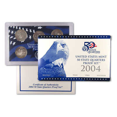 2004 State Quarter Clad Proof Set U.S. Mint Packaging OGP COA | eBay