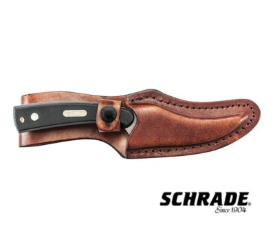 Schrade Old Timer Sharpfinger knife with Leather Sheath Hunter skinner ...