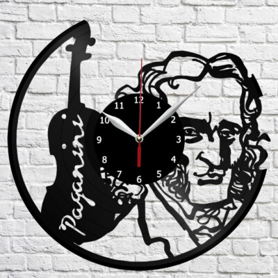 Niccolò Paganini Vinyl Record Wall Clock Home Fan Art Decor 12'' 30 cm ...