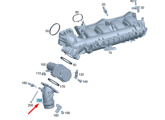 Mercedes-Benz C180 CGI W204 2013 Intermediate Flange A2740900044 for ...