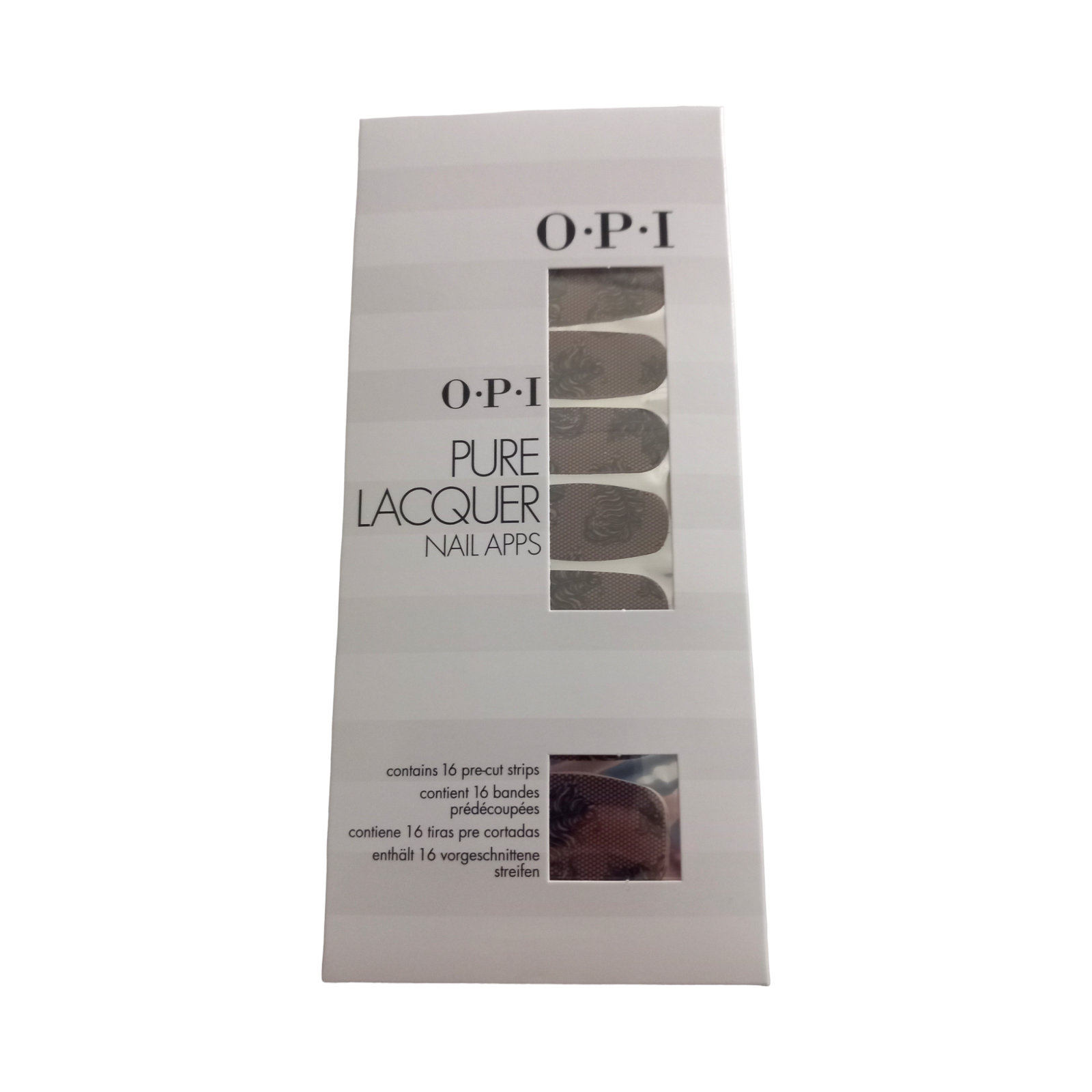 OPI Pure Lacquer Apps Lace Pink Black AP105 Nail Wraps | eBay UK