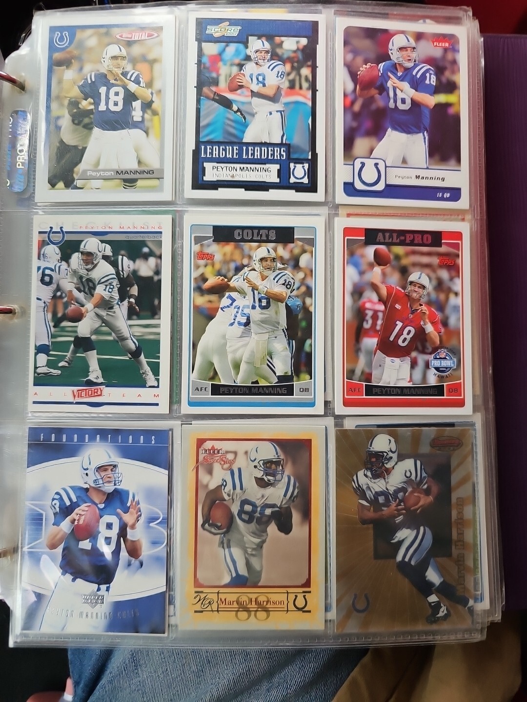 Football Card Lot: Rookie Cards, Game Worn Jersey, Peyton Manning ...