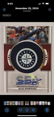 2023 Topps Series 1 Team Logo Patch #TLP-JR Julio Rodriguez Auto 23/25 | eBay