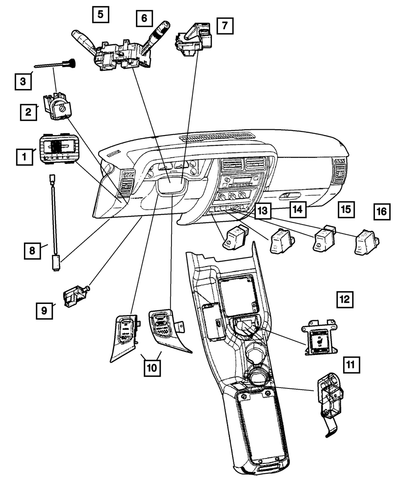 Genuine Mopar Headlamp Switch 56009869ac | eBay