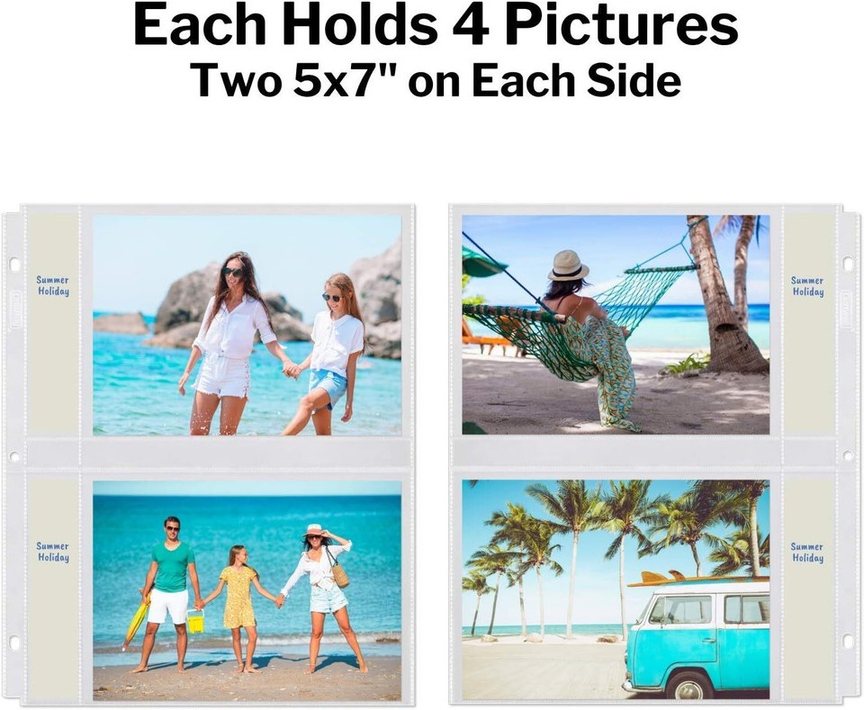 Photo Album Refills 5x7 - (25 Pack), for 100 Pictures, Photo Sleeve ...