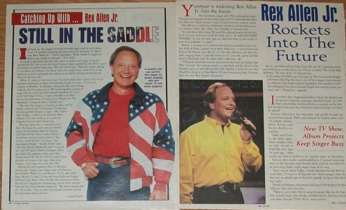 Rex Allen Jr. original TWO magazine clippings pages PHOTO article | eBay