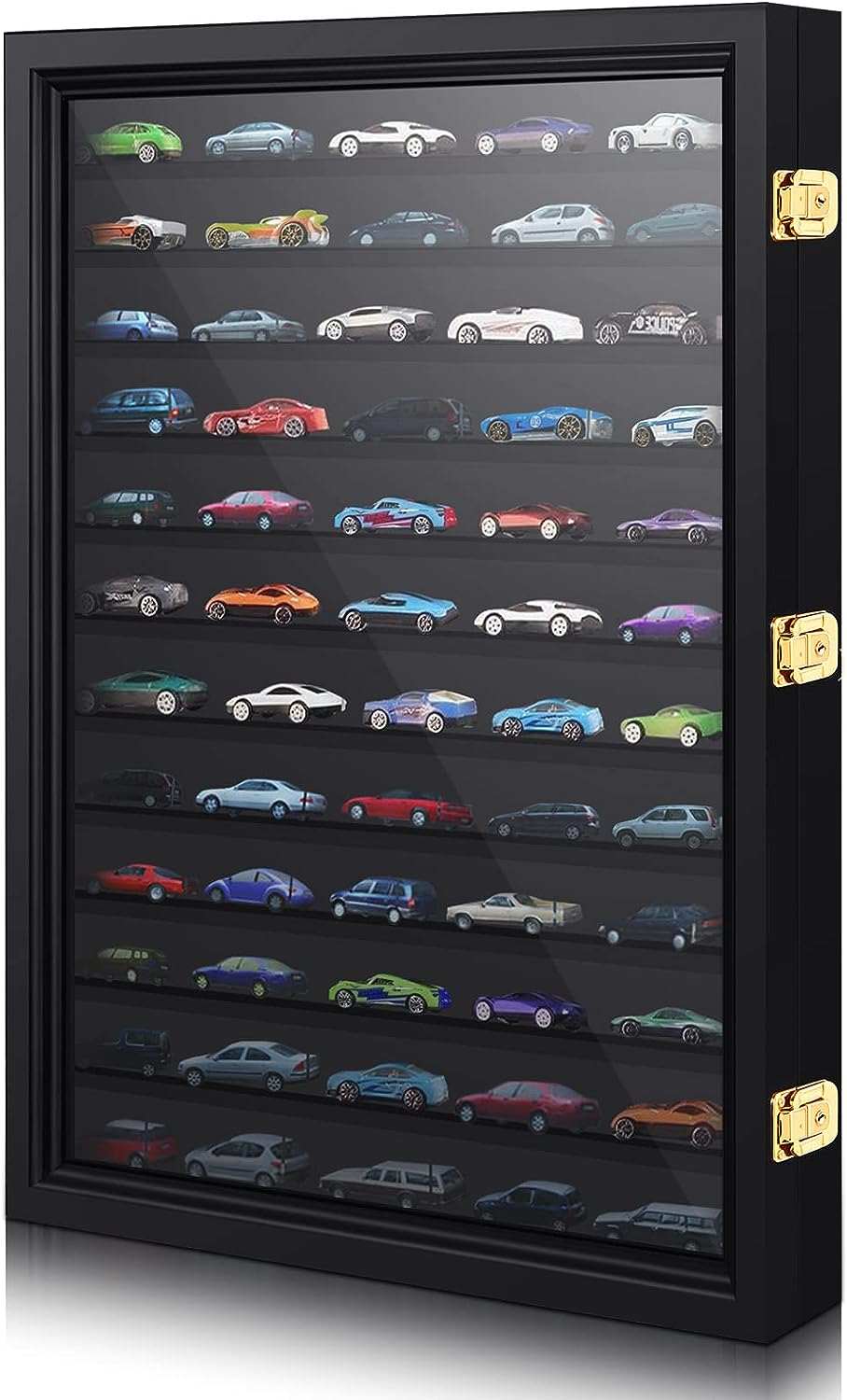 1:64 Scale Die-Cast Display Case - Acrylic Door, Storage Cabinet, Black ...