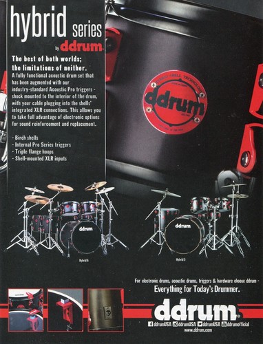 2016 Print Ad of ddrum Hybrid 5 & 6 Acoustic Electronic Drum Kits | eBay