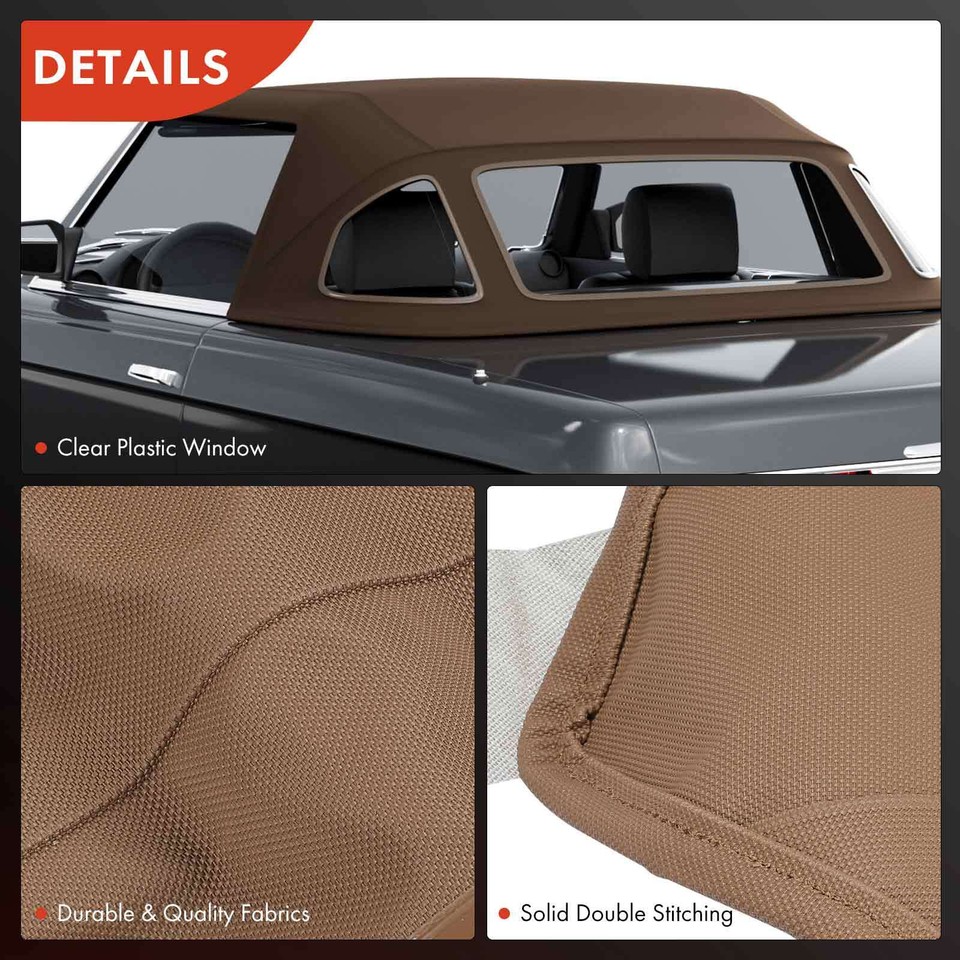 Convertible Soft Top for Mercedes-Benz 380SL 450SL 560SL w/ Plastic ...