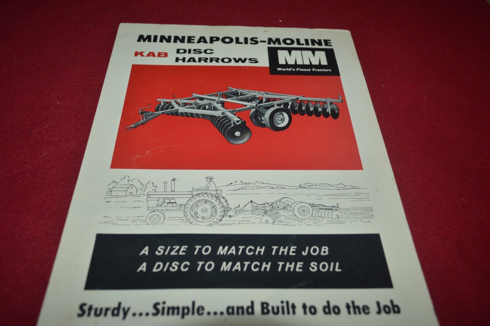 Minneapolis Moline KAB Disc Harrow Dealer's Brochure AMIL15 | eBay