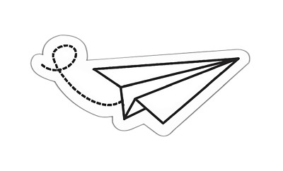 Paper Airplane Sticker Decal | eBay