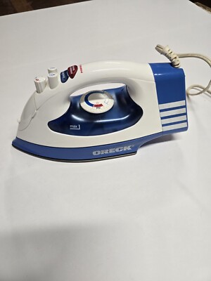 Oreck JP8100CB Blue & White Corded Cordless Steam Iron Ironer No Stand ...