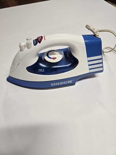 Oreck JP8100CB Blue & White Corded Cordless Steam Iron Ironer No Stand ...