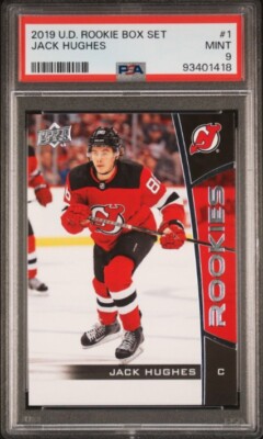 2019-20 Upper Deck Rookie Box Set Jack Hughes #1 PSA 9 MT Rookie RC | eBay