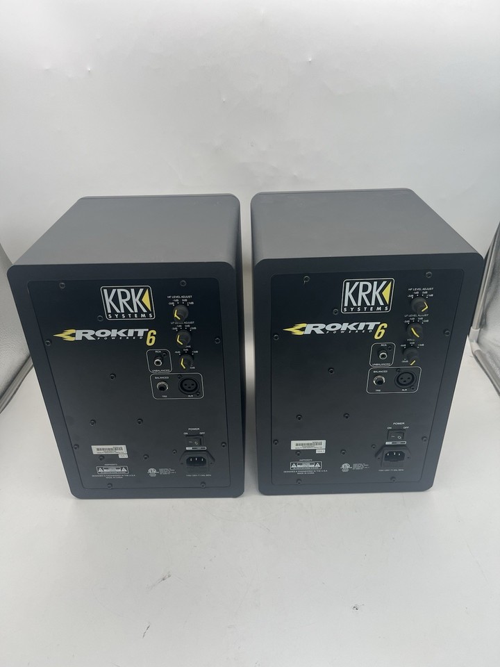 Pair of KRK Systems Rokit Powered 6 Studio Monitors Tested Works | eBay