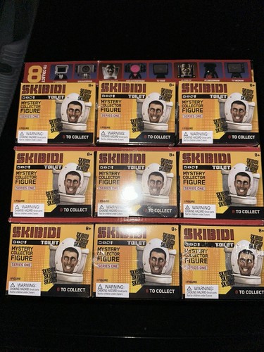 Skibidi Toilet Mystery Figures Series 1 x 9 and Collectors Display Box ...