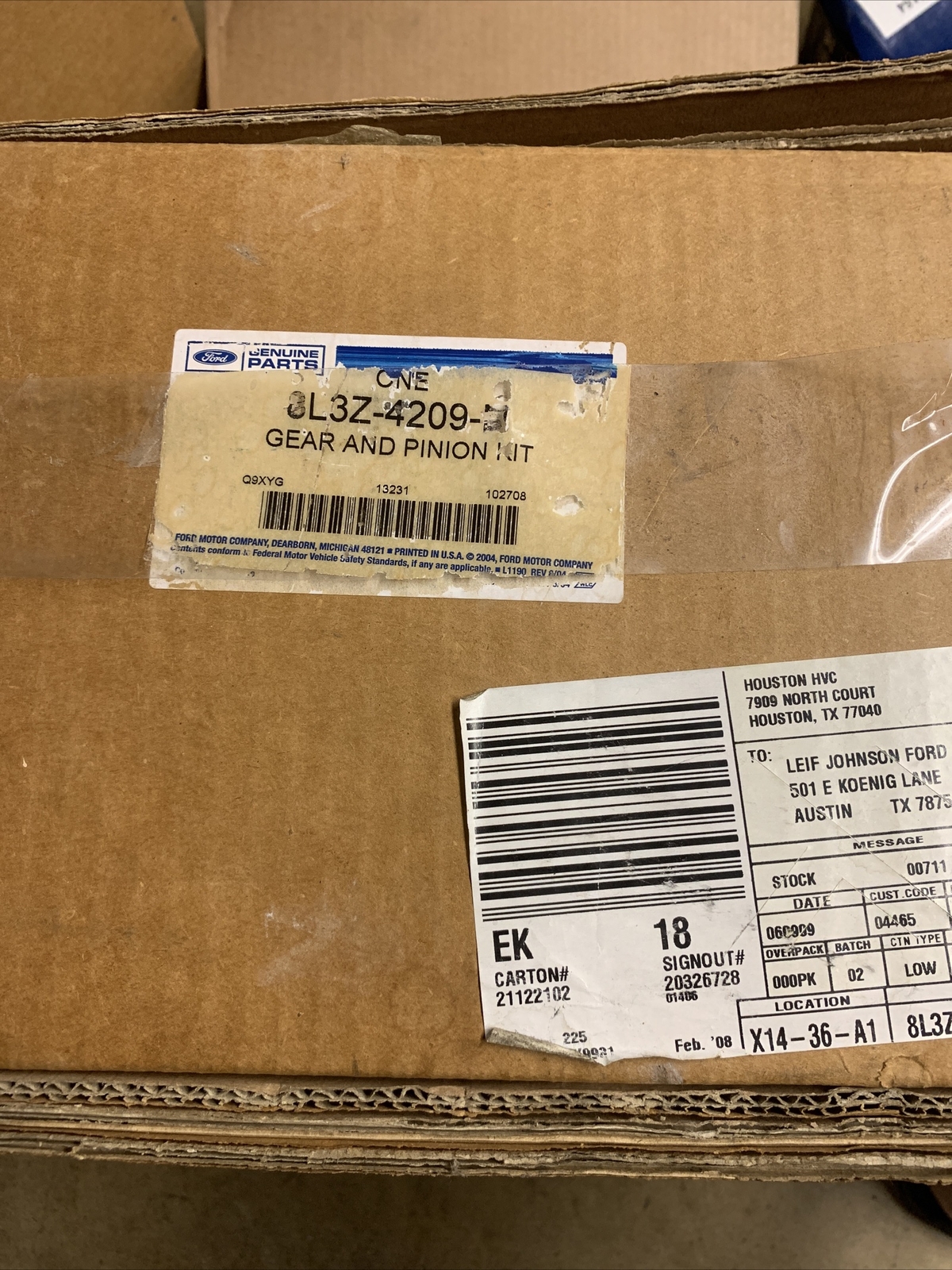NOS Genuine Ford Ring & Pinion 8L3Z-4209-N ORIGINAL PRIOR TO CL5Z-4209 ...