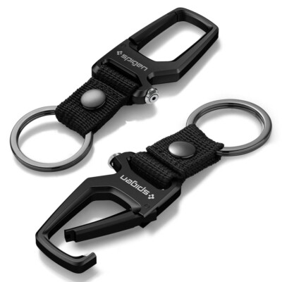 Spigen [Carabiner] Key Ring Clip, Bottle Opener Key Chain Ring for Men ...