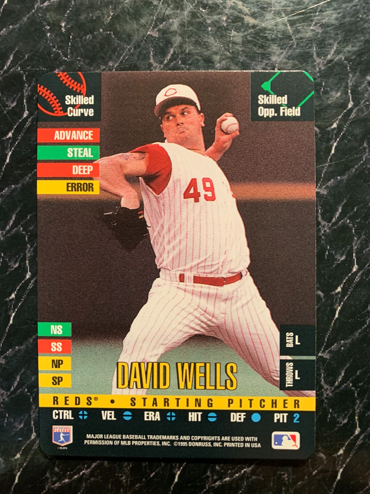 David Wells 1995 TOP OF THE ORDER DONRUSS Cincinnati Reds Oddball Card ...