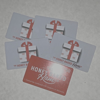 Honey Baked ham gift cards, total verified value of $300, Free USPS ...