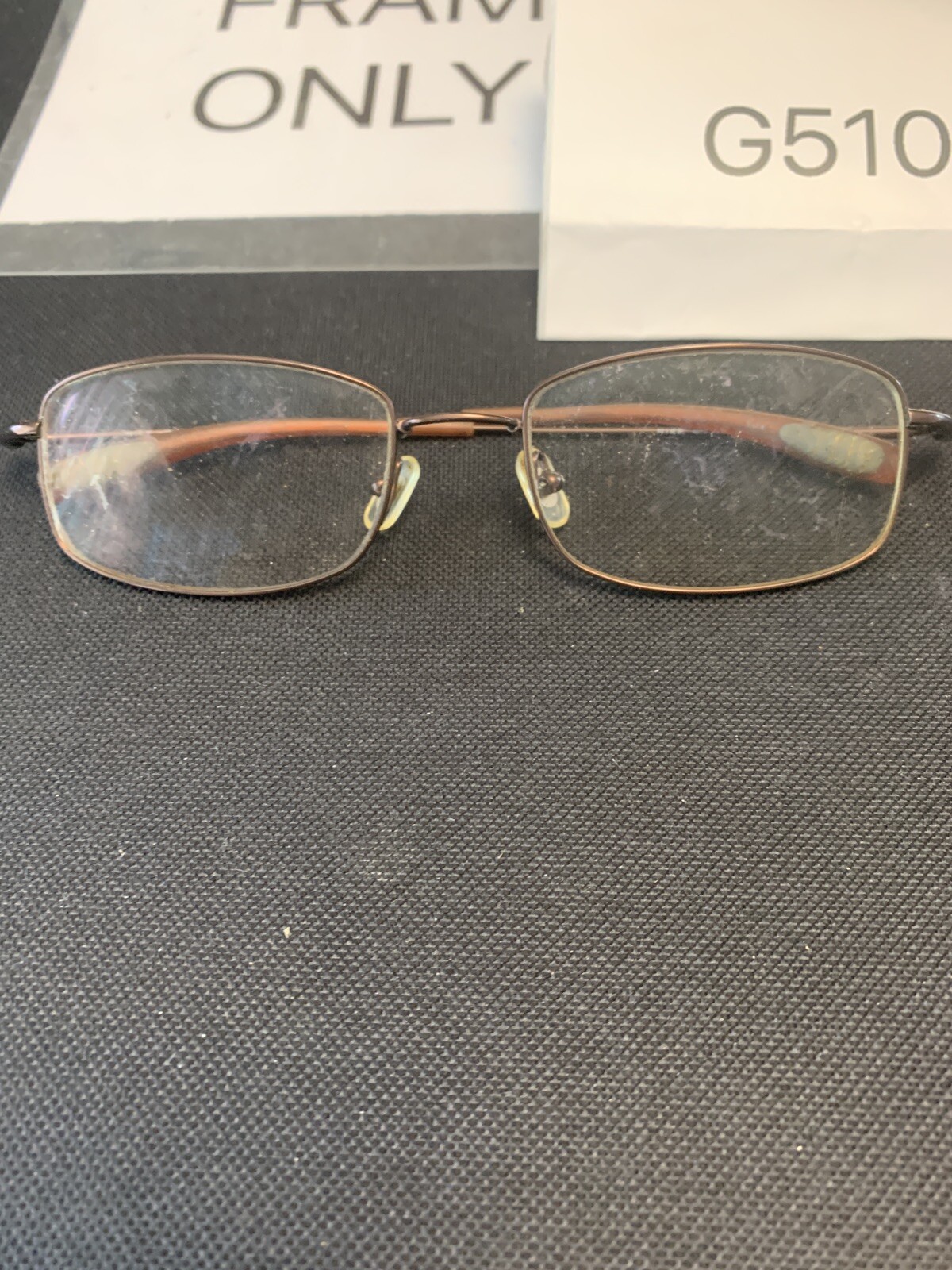 NIKE Flexon 4013 210 Brown Rectangular Metal Eyeglasses Frames 53-18 ...