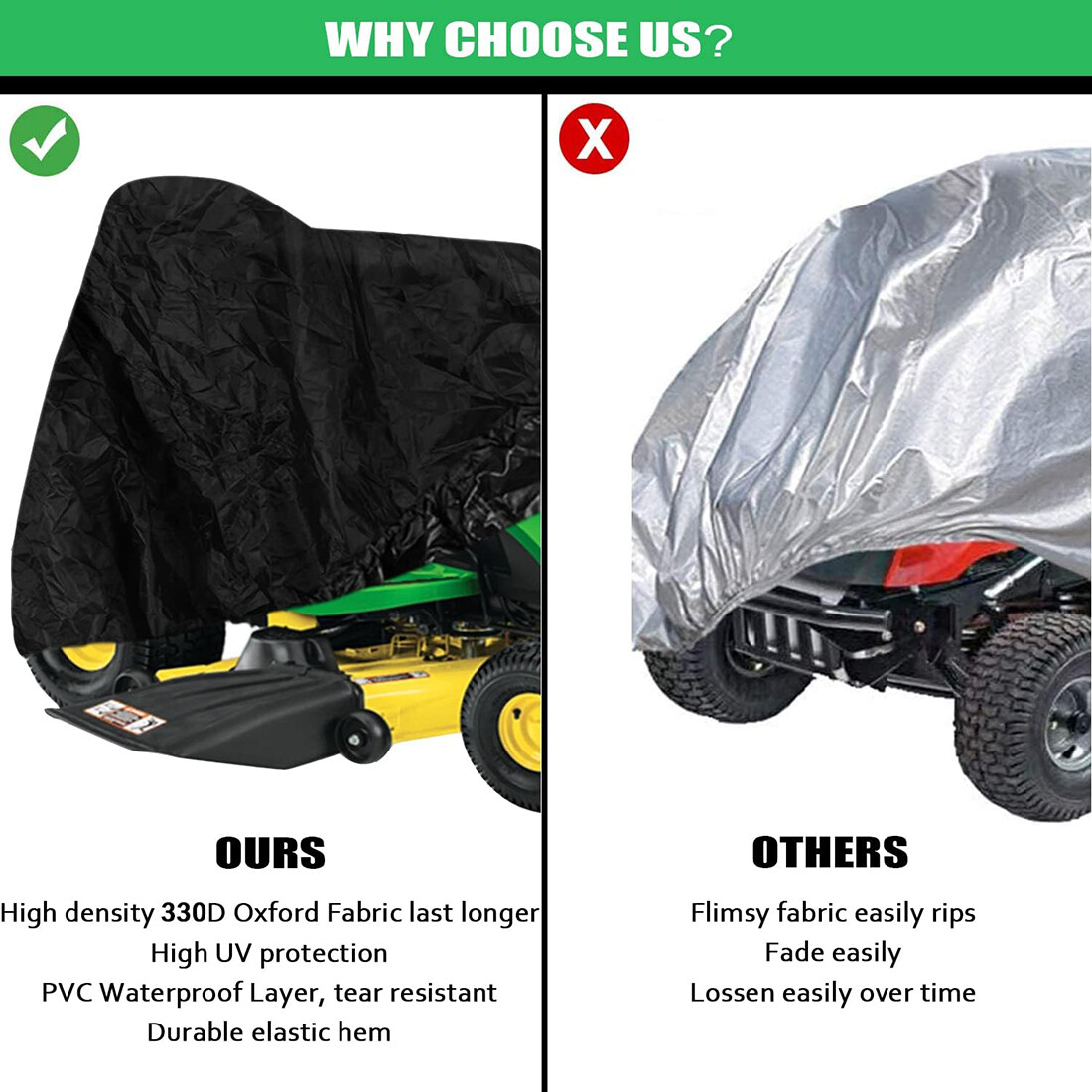 for John Deere LP93917 Riding Lawn Mower Cover Heavy Duty 100 ...