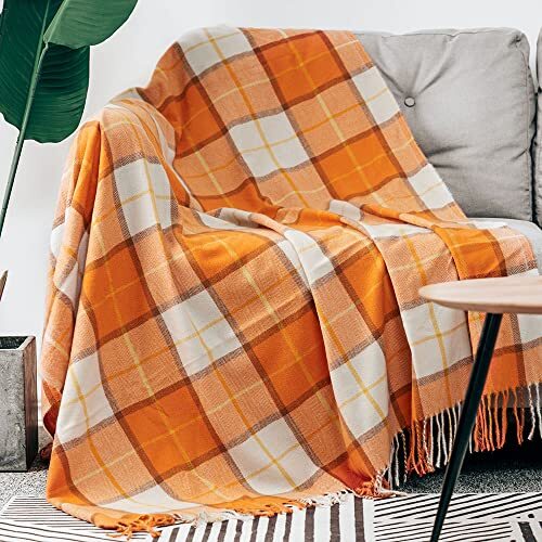 Decorative Faux Cashmere Throw Blankets Soft Fluffy Classic 50" x 60 ...