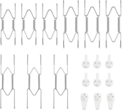 Bilillo 9-Piece Stainless Steel Plate Hangers - Heavy Duty 4/6/8 Inch ...