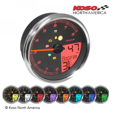 KOSO BA072100 HD-05 Chrome Speedometer / Tachometer 14-19 Harley Dyna ...