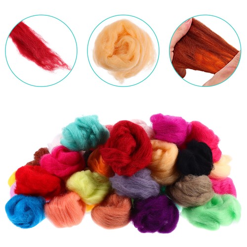 40 Pcs Merino Wool Thread Hand-knitted Material Package Wet Felting ...