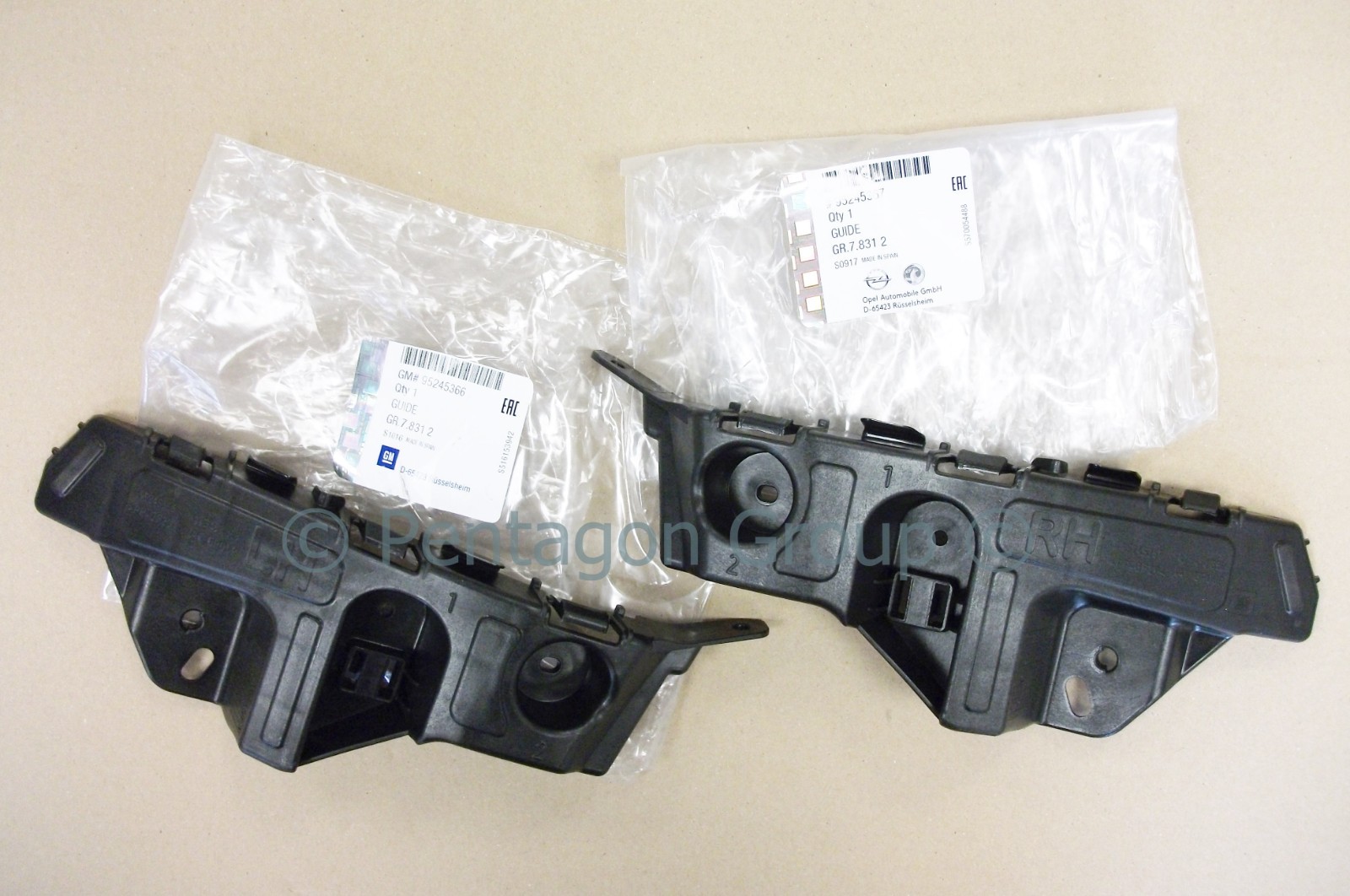 Genuine Vauxhall Mokka RH & LH Front Bumper Guide Mounting Bracket ...