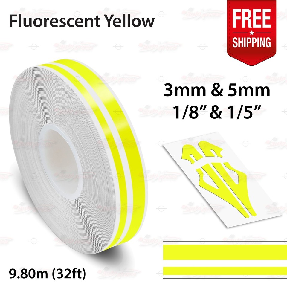 9/16" 15mm Twin Lines Roll PIN STRIPE Trim Body Line TAPE Decal Vinyl ...