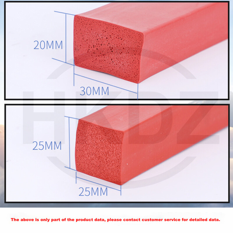 Red Silicone Rubber Sponge Square Strip Closed Cell Foam Backer Rod ...