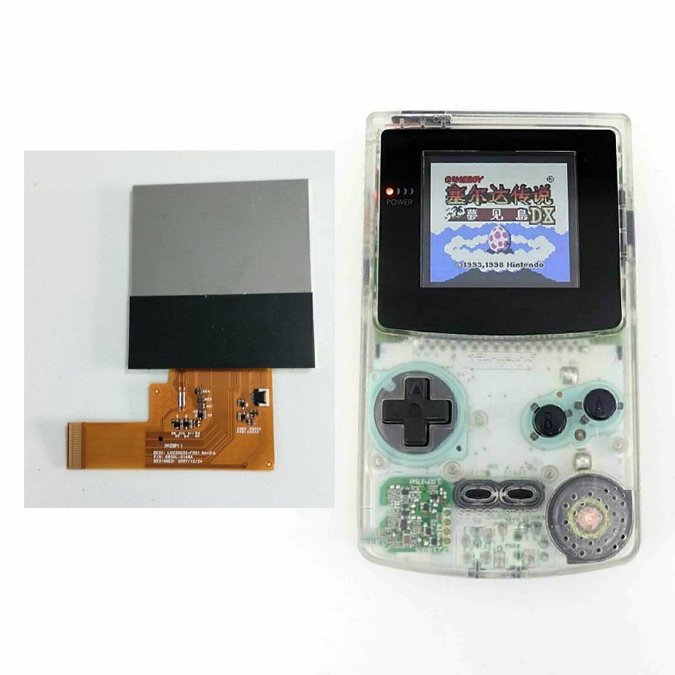 GBC Game Boy Color Backlight Backlit LCD Screen Mod Kit BRIGHT Original ...