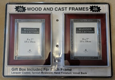 NEW Madison Collection 2 pack Wood and Cast Frames 5x7" (13X18CM) | eBay