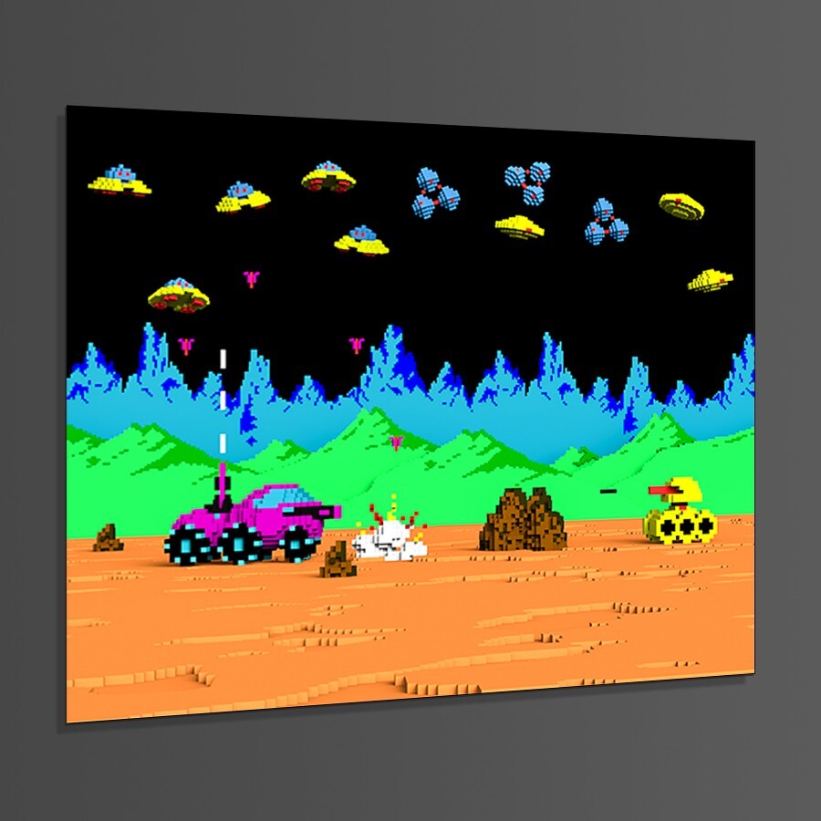 Moon Patrol Arcade Game Version Retro Computer Game A3 Print 3D | eBay