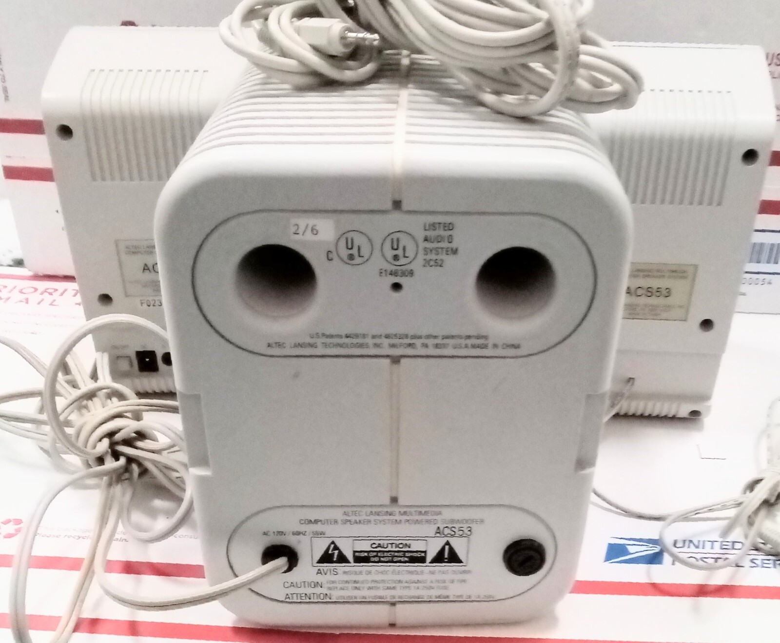 Altec Lansing Subwoofer 2 Speakers Cables Set | eBay