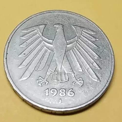 Germany 5 Deutsche Mark Coin Eagle 1975 - 2001 (1986 J) | eBay