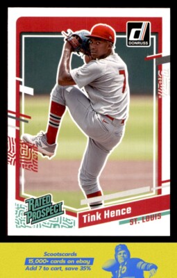 2023 Donruss Rated Prospect Tink Hence card #40 St. Louis Cardinals | eBay