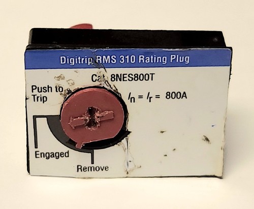 EATON CUTLER HAMMER 8NES800T 800 AMP N Frame Rating Plug 6644C74G08 | eBay