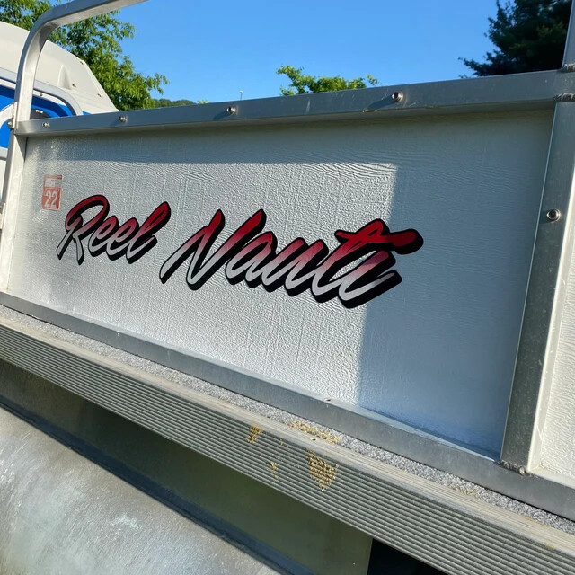Boat Name Decal 4x24" / Custom Hull Graphic / Premium Marine Vinyl ...