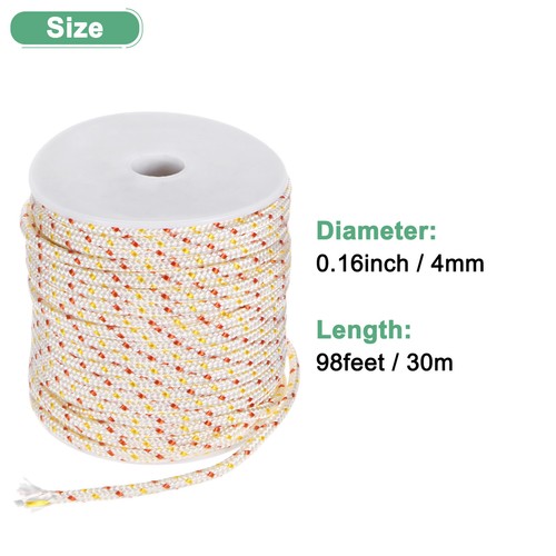 Recoil Starter Rope Pull Cord 4mm 30m for Mower [White Red Yellow] | eBay