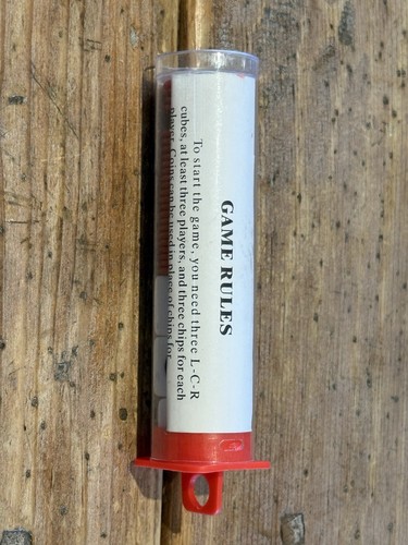 LCR Left Center Right DICE GAME in Tube COMPLETE w/Instructions EUC | eBay