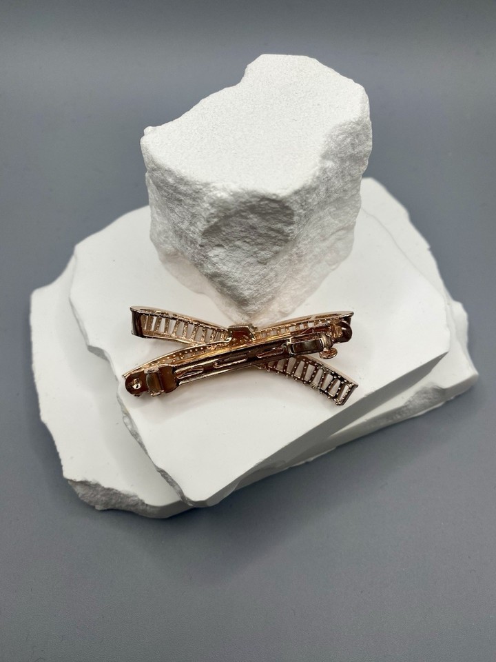BNIB Butler & Wilson Rose Gold Tone Crystal Hair Clip In Gift Box | eBay UK