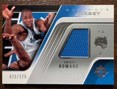 2004 Upper Deck Ultimate Jersey- Dwight Howard Rookie Jersey Card #025/ ...